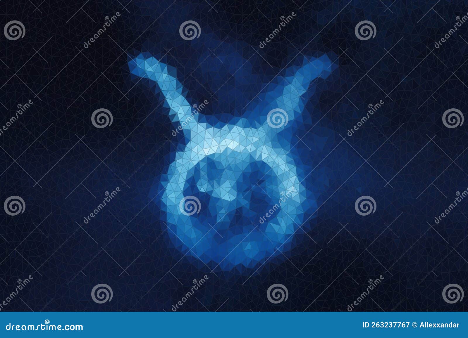 Taurus Zodiac Sign, Polygonal Art Background Stock Illustration ...