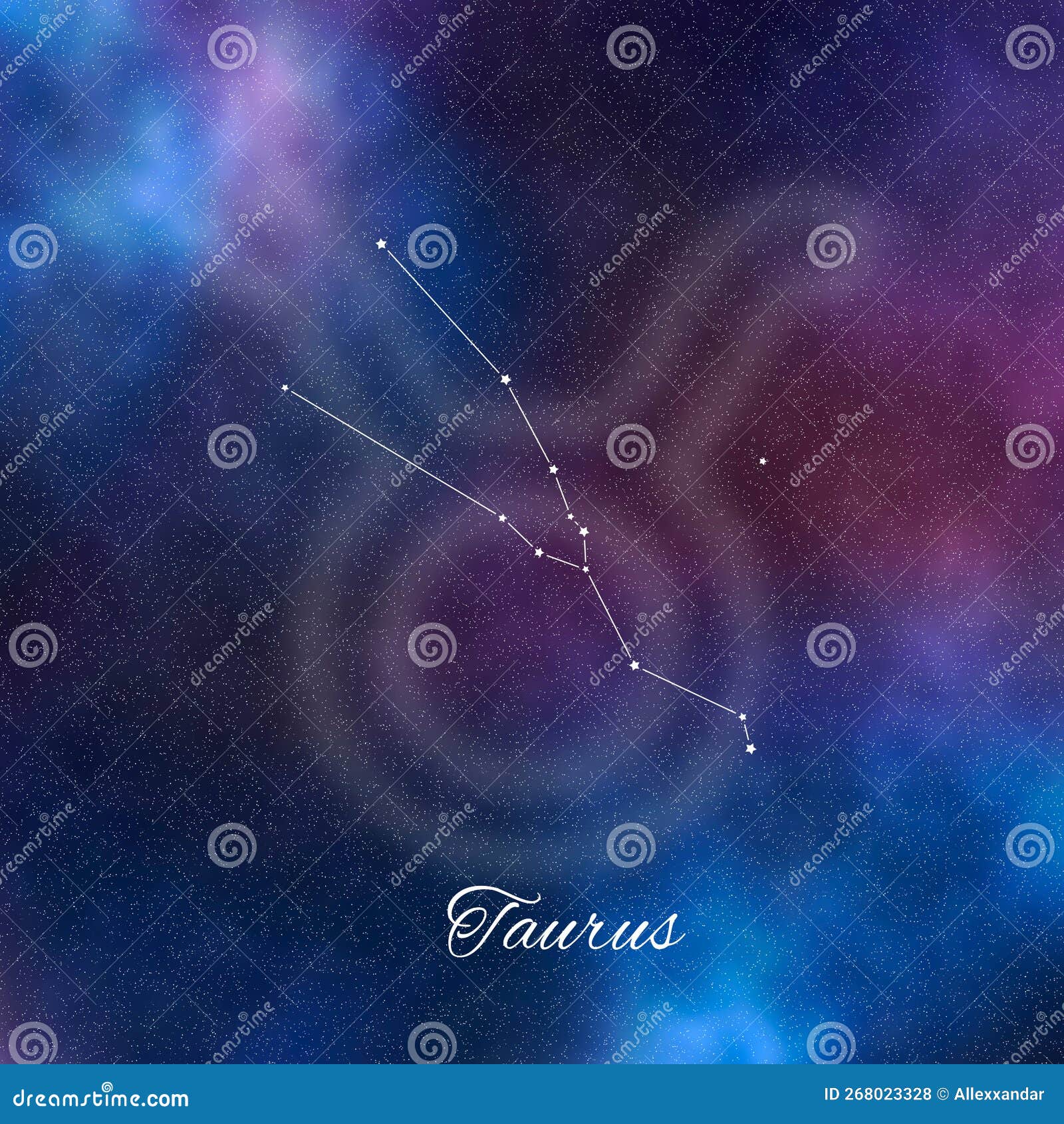 Taurus Zodiac Sign, Taurus Symbol Stock Illustration - Illustration of ...