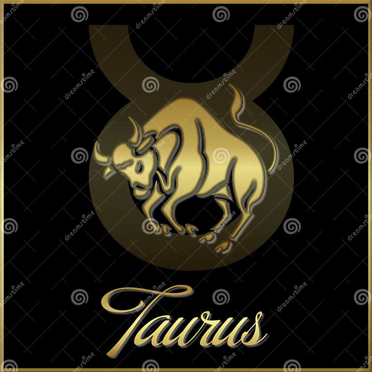 Taurus zodiac star sign stock illustration. Illustration of ...