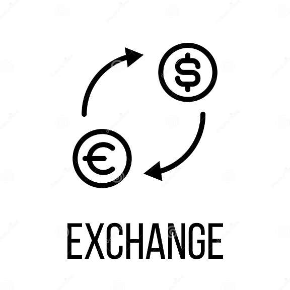 Tauschen Sie Ikone Oder Logo in Der Modernen Linie Art Aus Stock ...