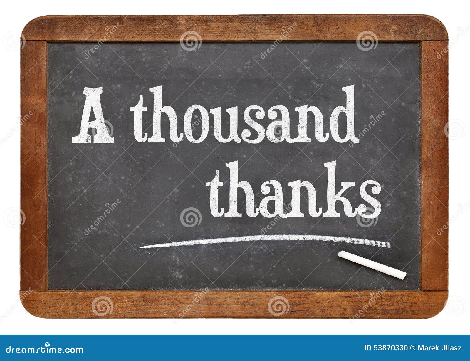 Tausend Dank auf Tafel stockfoto. Bild von kreide, danken - 53870330