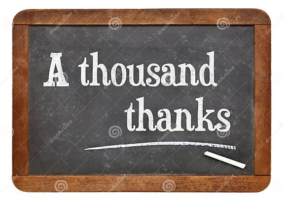 Tausend Dank auf Tafel stockfoto. Bild von kreide, danken - 53870330