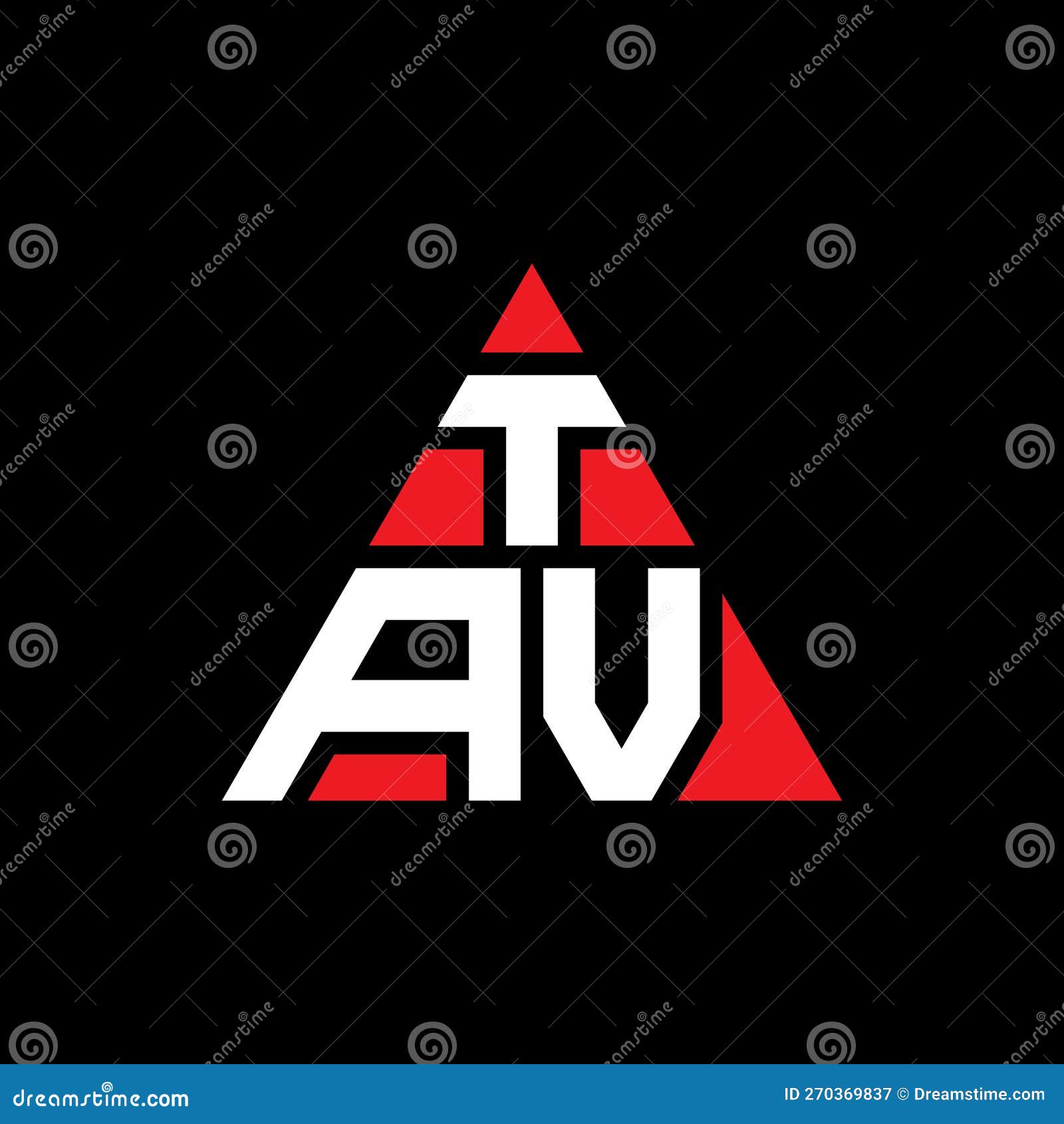 TAV Triangle Letter Logo Design with Triangle Shape. TAV Triangle Logo ...
