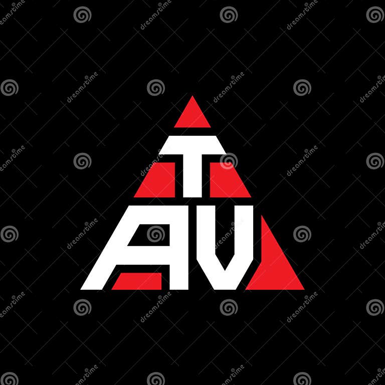 TAV Triangle Letter Logo Design with Triangle Shape. TAV Triangle Logo ...