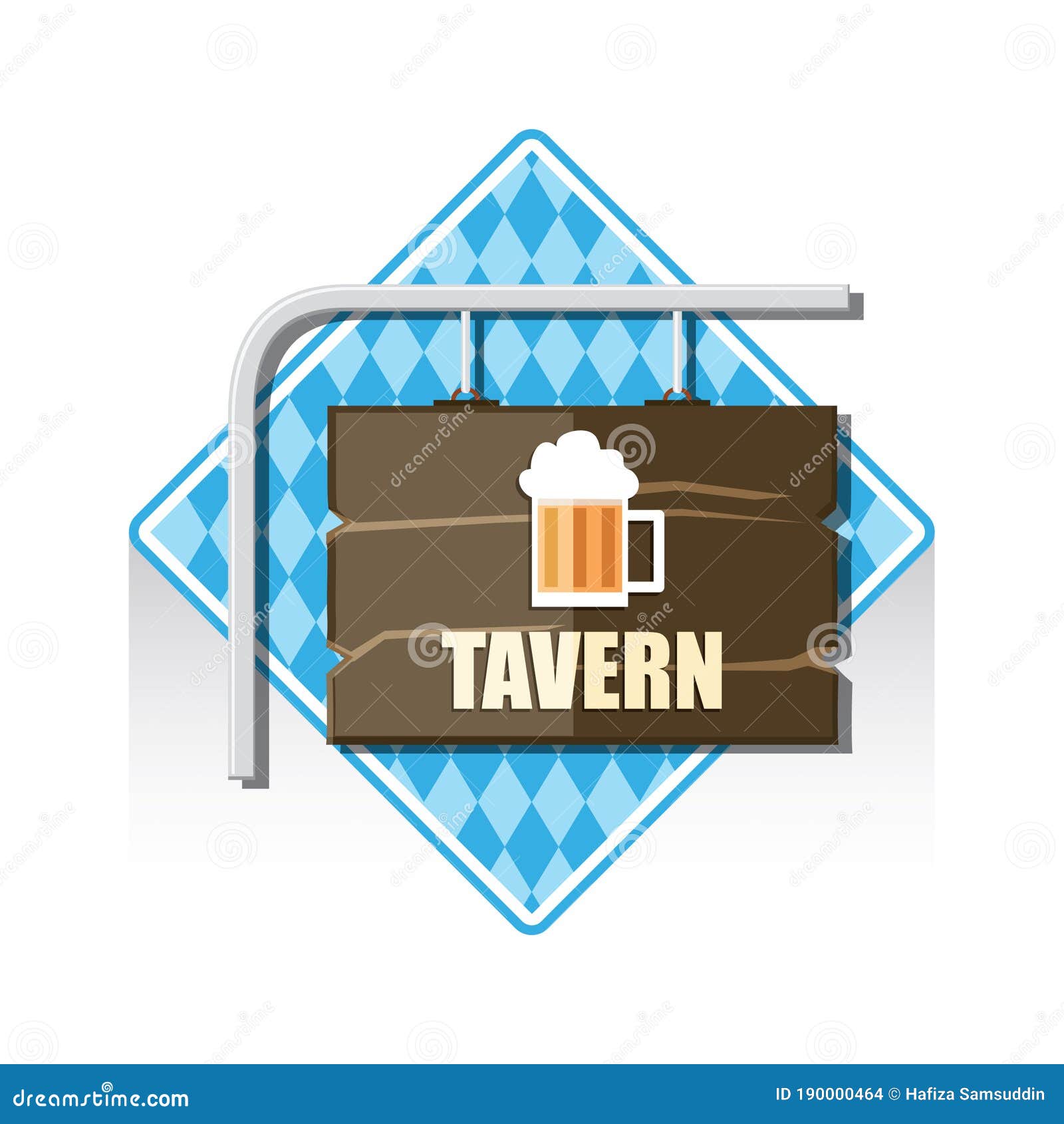 Tavern Sign. Vector Illustration Decorative Design Stock Vector ...