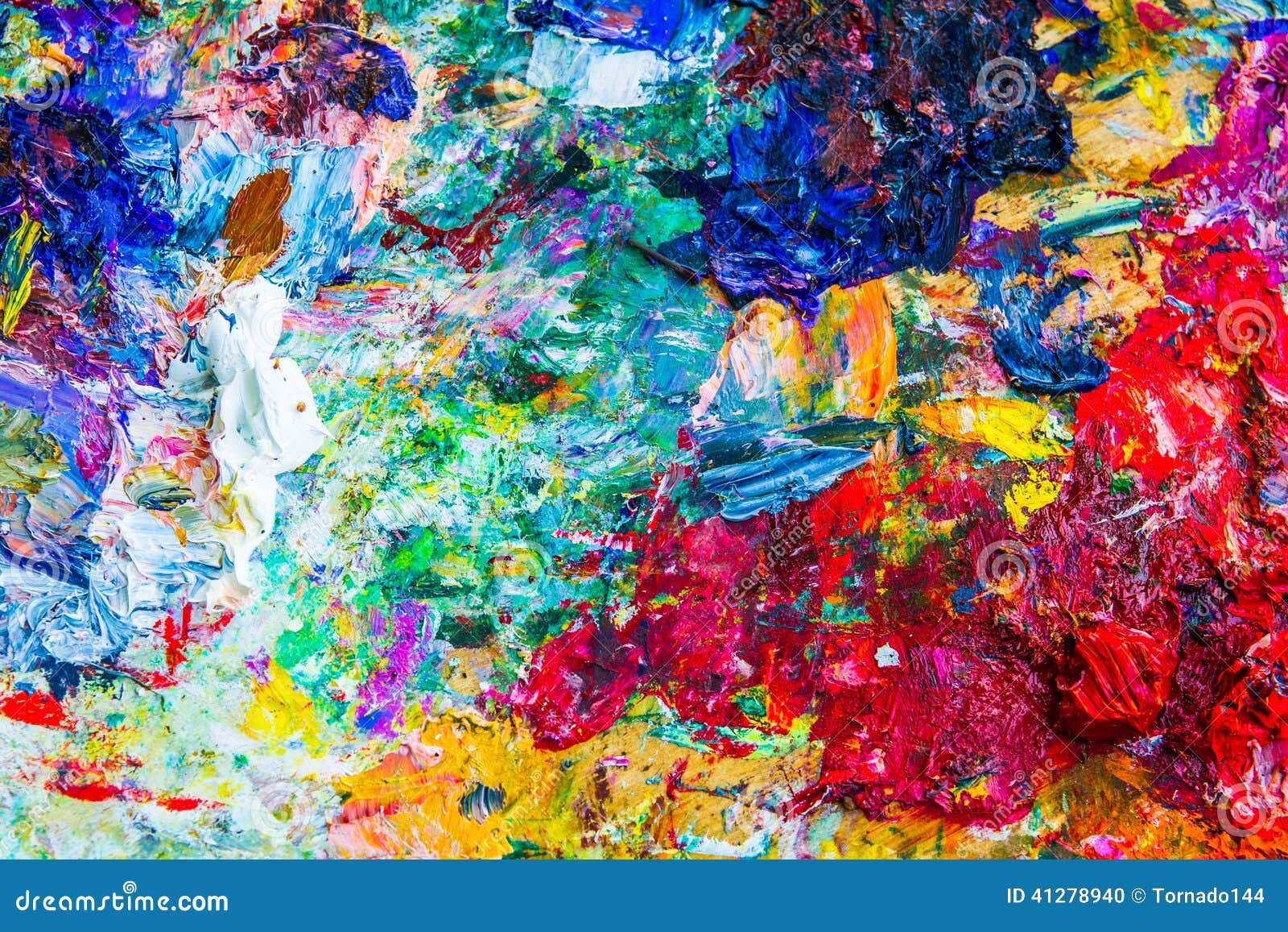 Tavolozza Artistica Astratta Fotografia Stock - Immagine di arte, tela ...