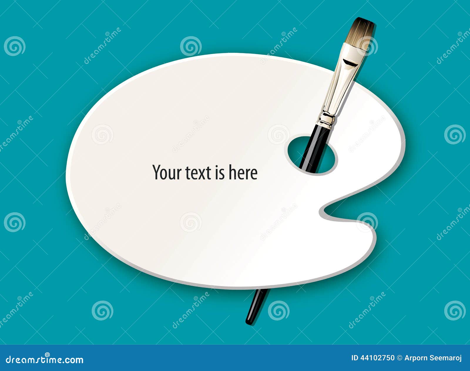 Tavolozza Di Arte Con Il Pennello Illustrazione Vettoriale ...