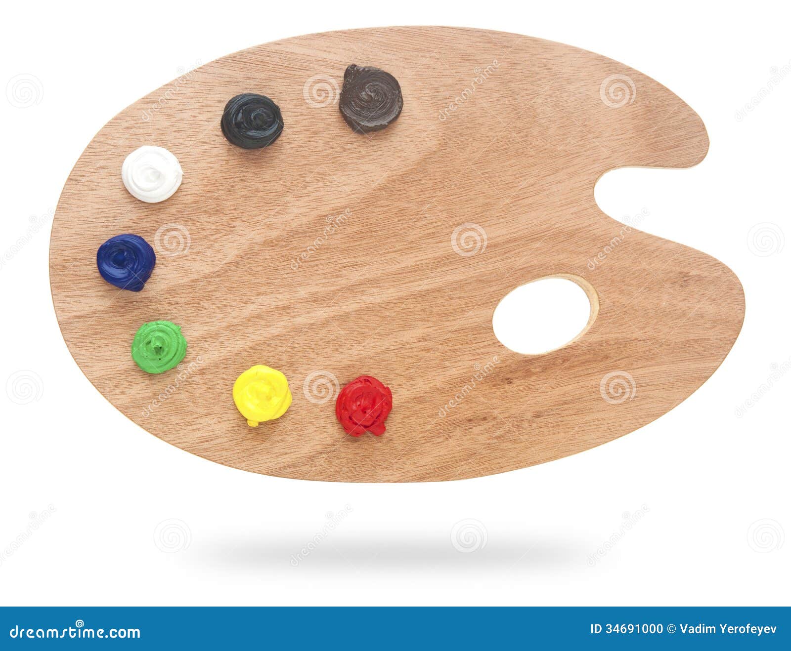 Tavolozza di legno di arte fotografia stock. Immagine di vernice - 34691000