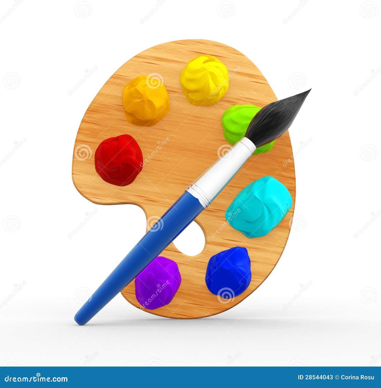 Tavolozza e spazzola illustrazione di stock. Illustrazione di pittore ...