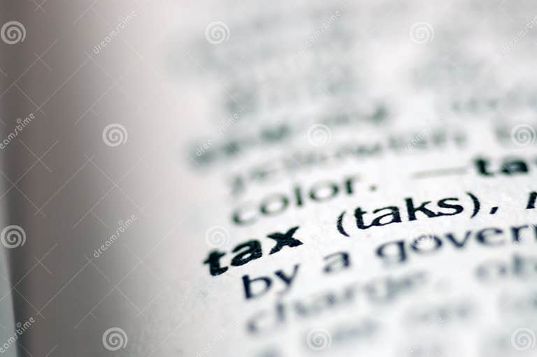 Tax stock photo. Image of dictionary, macro, letters, word - 605818