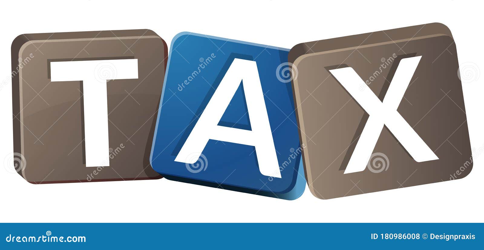 Tax - Alphabets Written on Blocks - Illustration Stock Vector ...