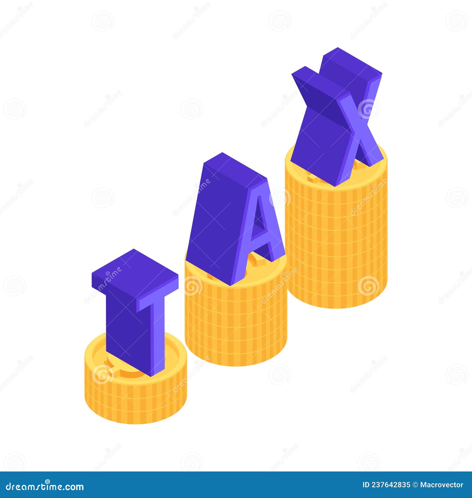 Tax Bars Chart Composition stock vector. Illustration of accounting ...
