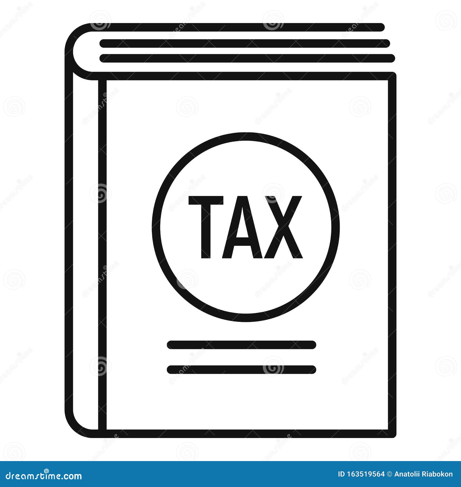 Tax Book Icon, Outline Style Stock Vector - Illustration of calendar ...