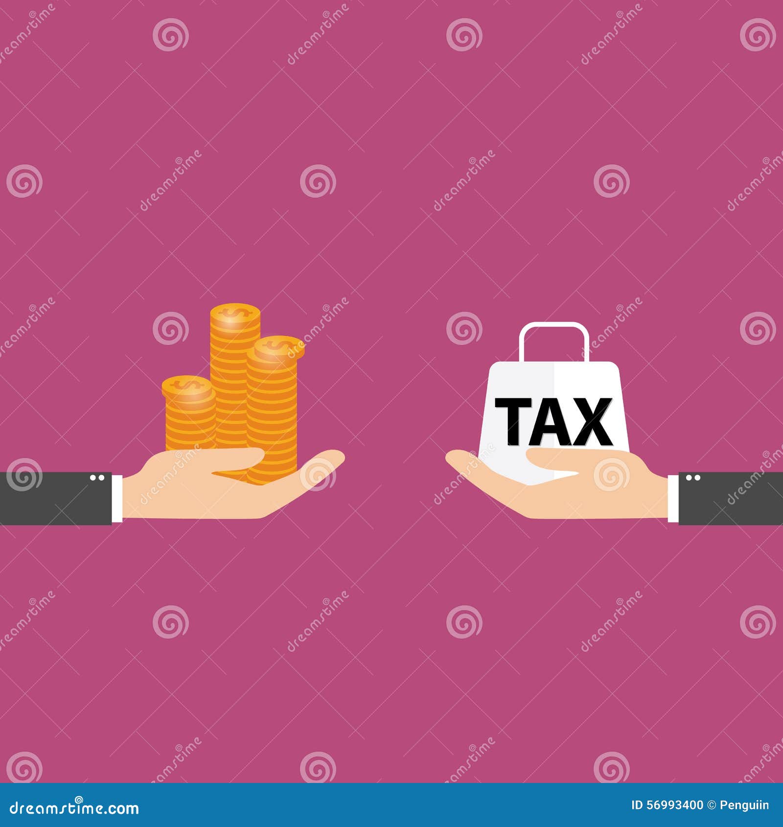 TAX Burden. Business Concept. Vector Stock Vector - Illustration of ...