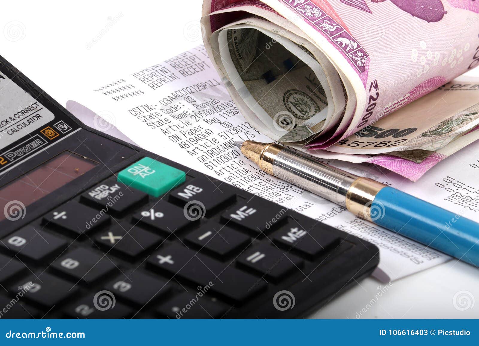 Tax calculation stock image. Image of calculator, calculation - 106616403