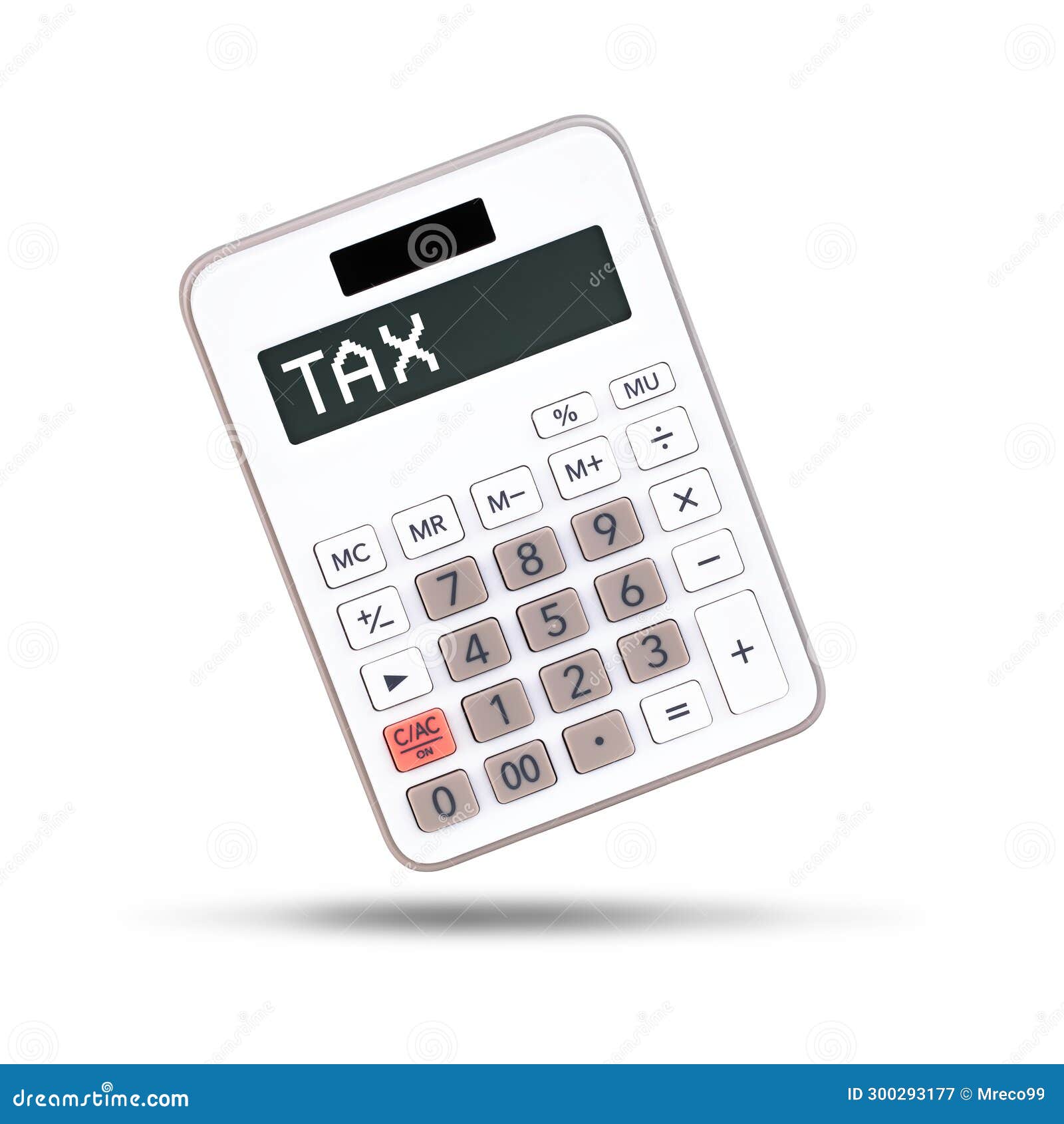 Tax Calculator Isolated on White Background Stock Image - Image of view ...