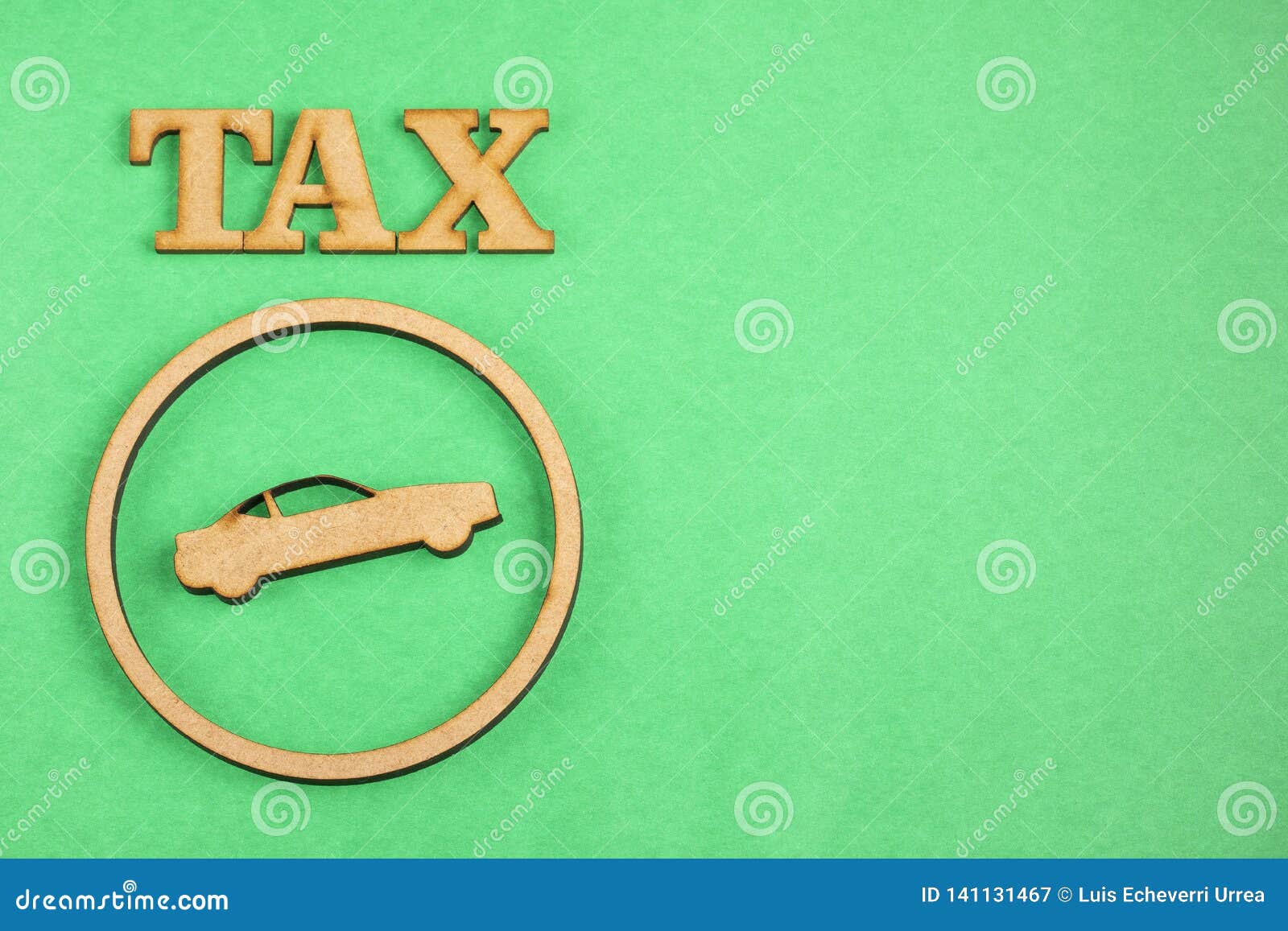 Tax Car - Concept. Green Background Stock Image - Image of auto ...