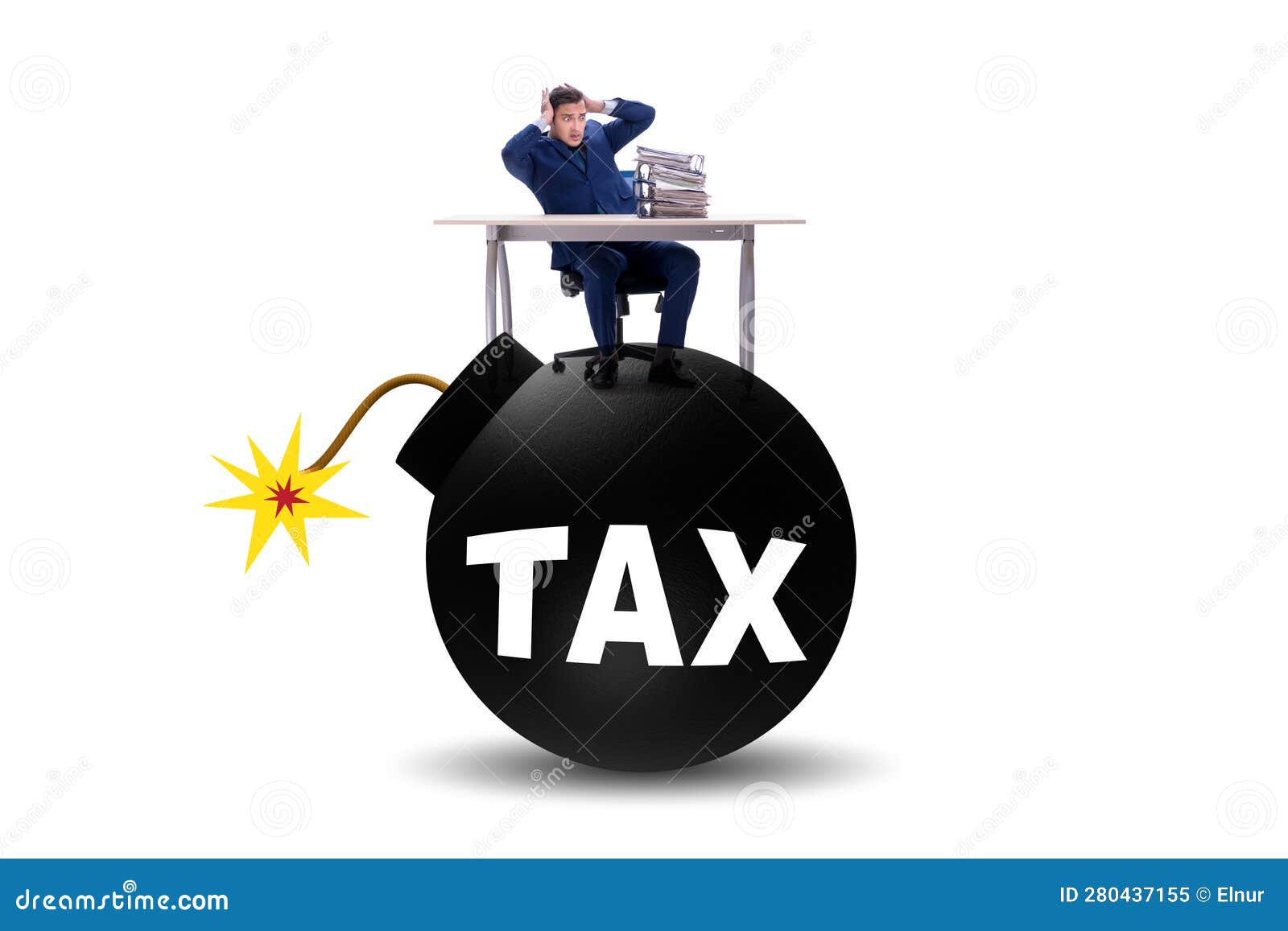 Tax Concept with Exploding Bomb Stock Image - Image of problem, plan ...