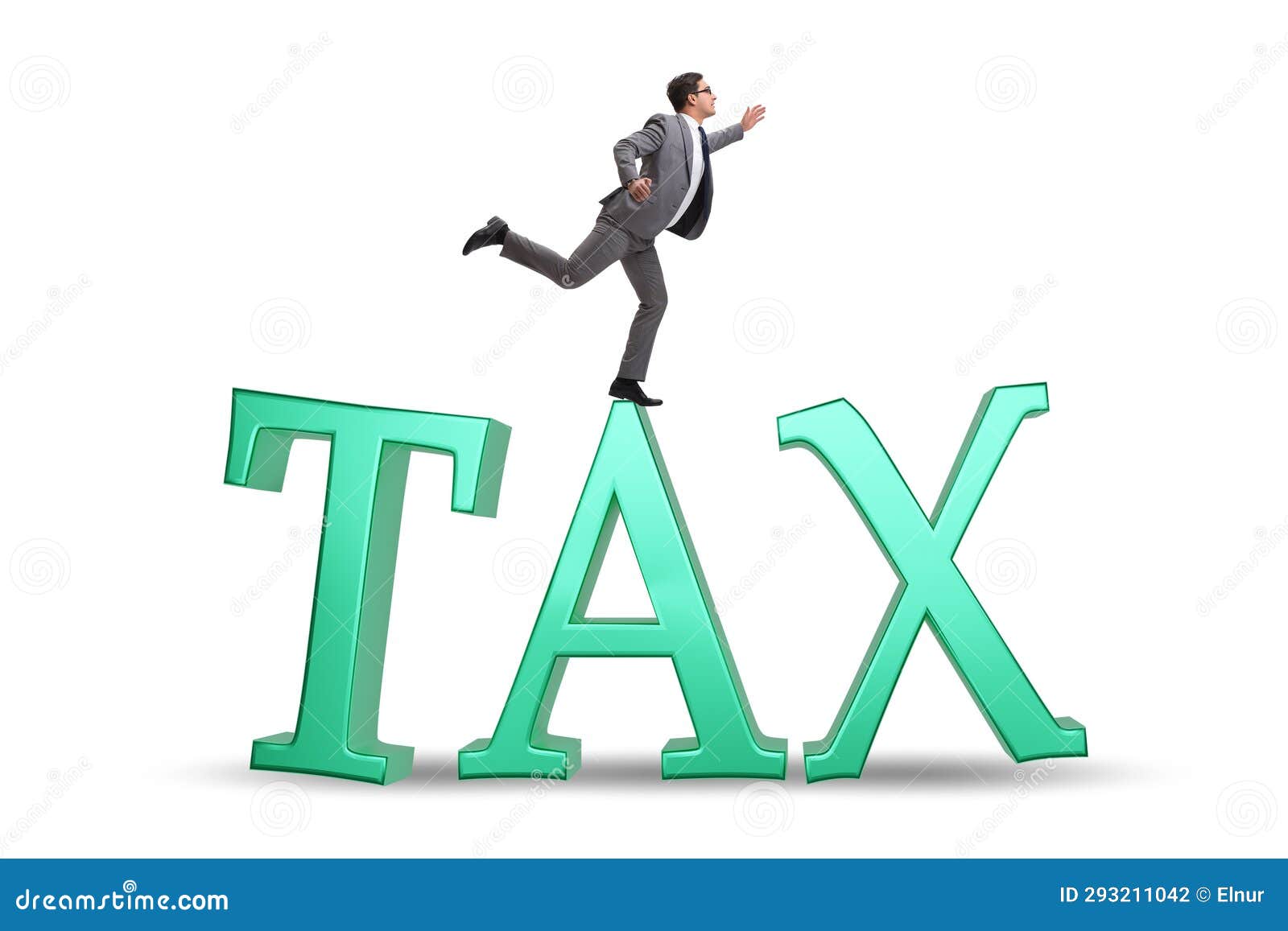 Tax Concept with Large Letters Stock Illustration - Illustration of ...