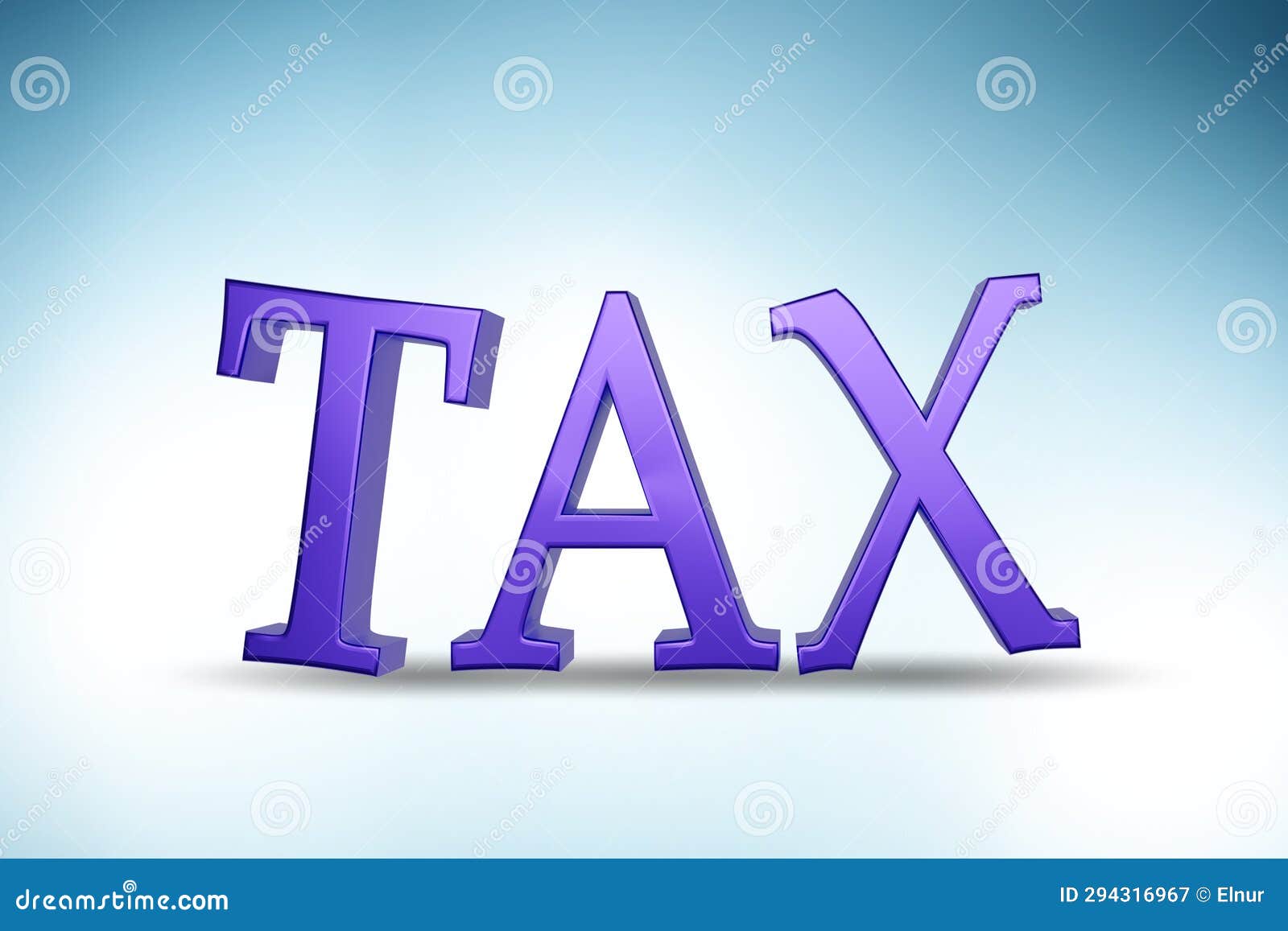 Tax Concept with Large Letters Stock Illustration - Illustration of ...