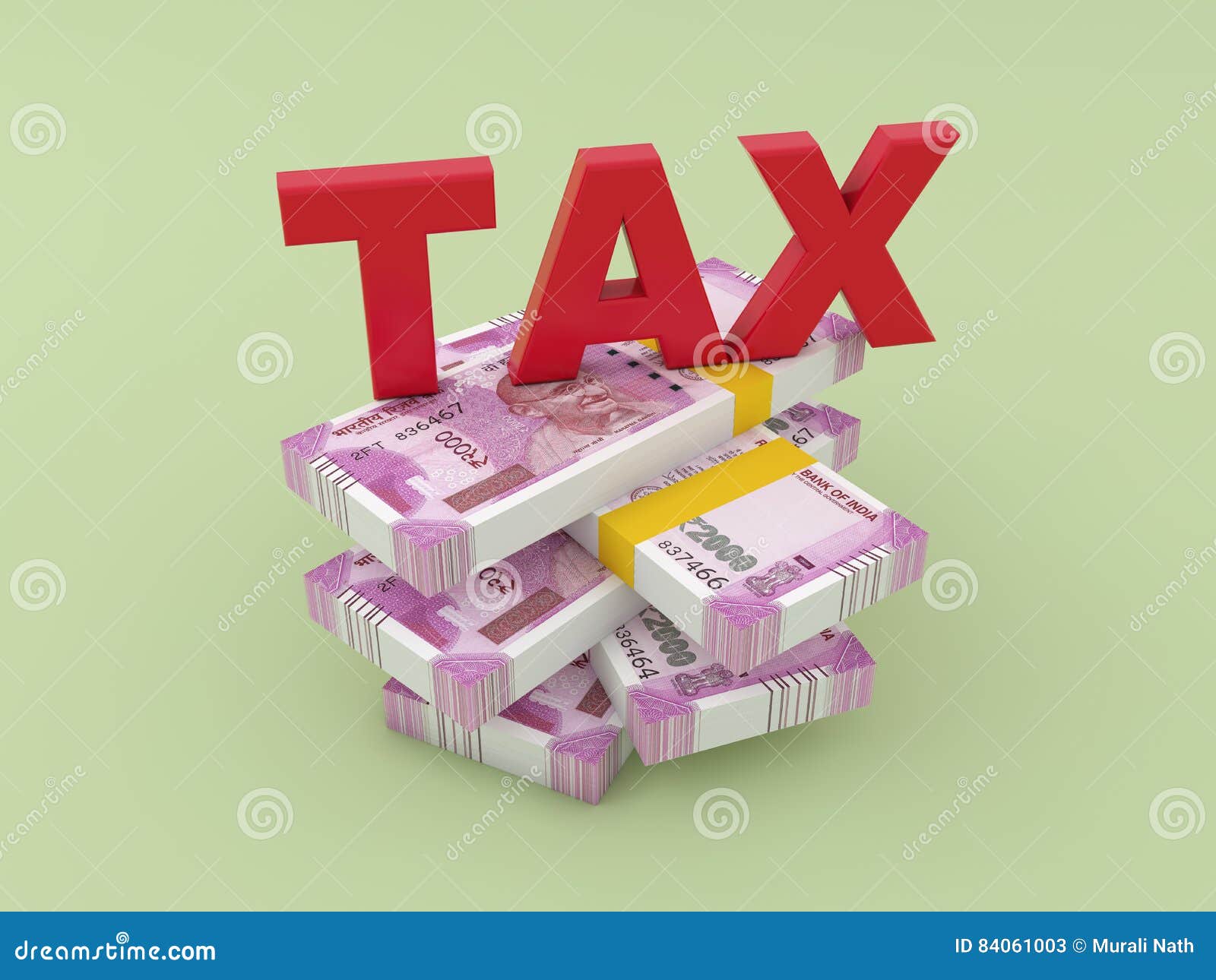 Tax Concept with New Indian Currency Stock Illustration - Illustration ...
