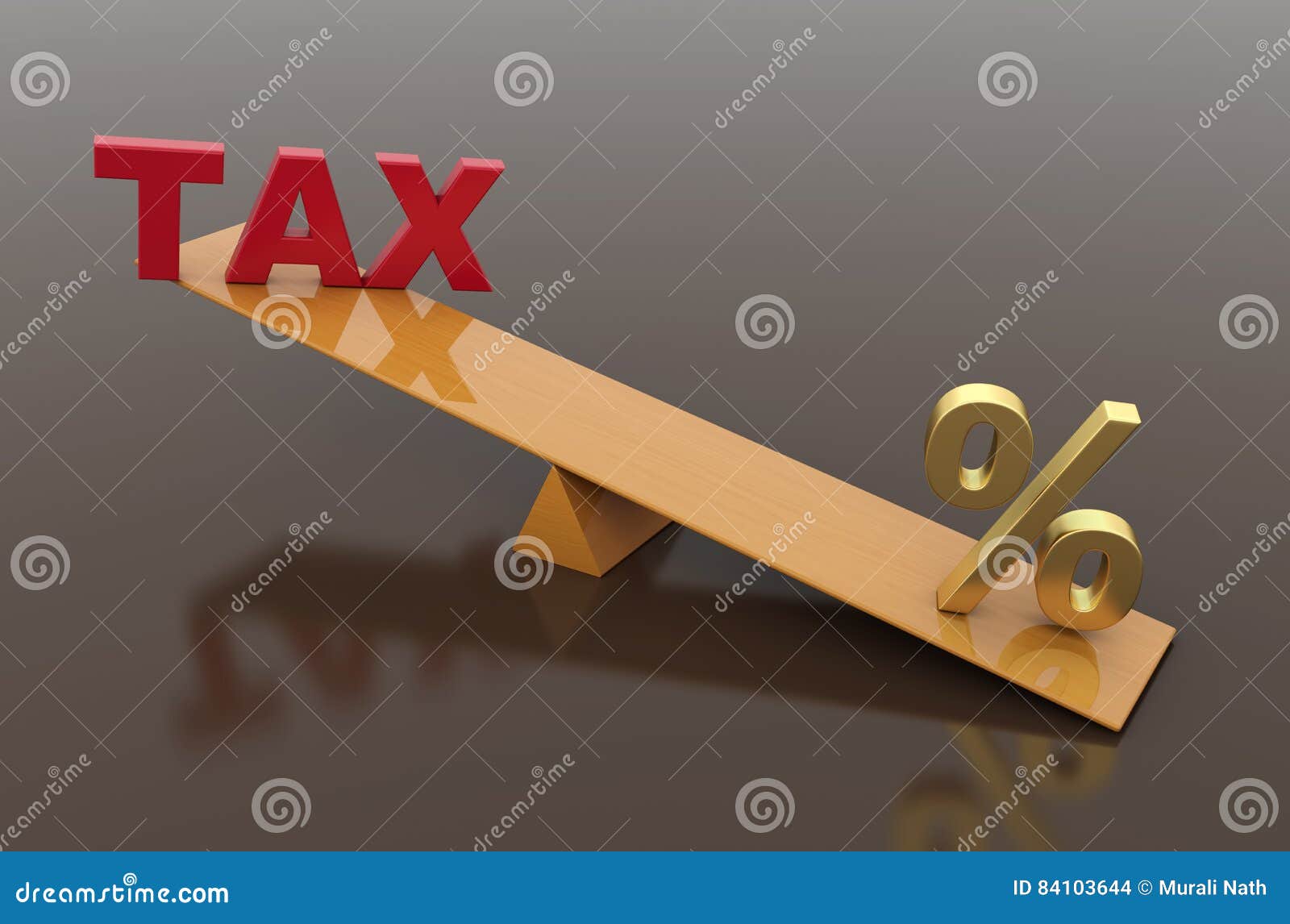 Tax Concept with Percentage Symbol Stock Illustration - Illustration of ...