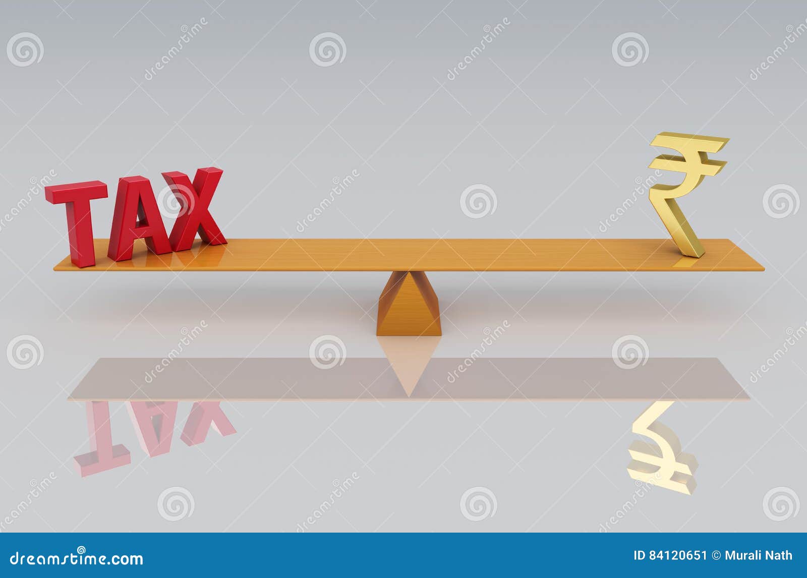 Tax Concept with Rupee Symbol Stock Illustration - Illustration of ...