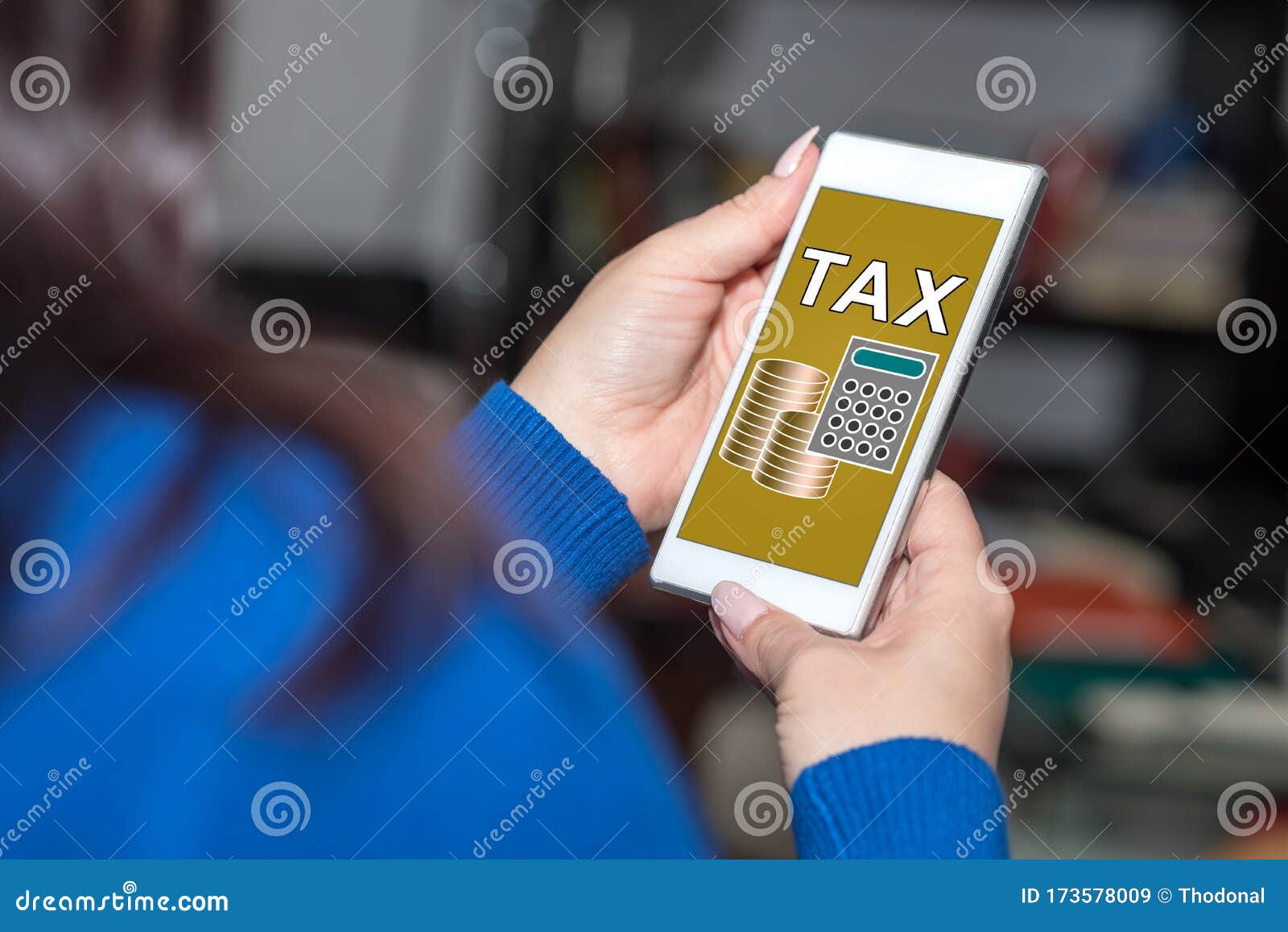 Tax Concept on a Smartphone Stock Image - Image of calculator, finance ...