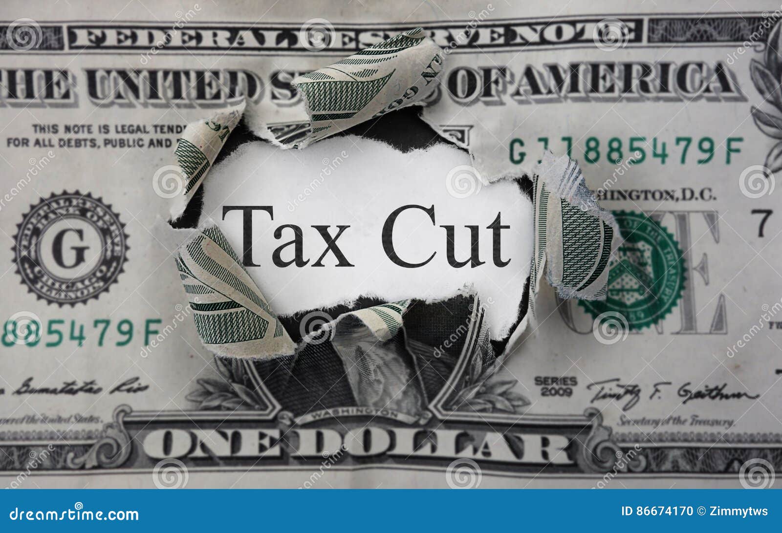 Tax cut dollar stock photo. Image of money, dollar, budget - 86674170