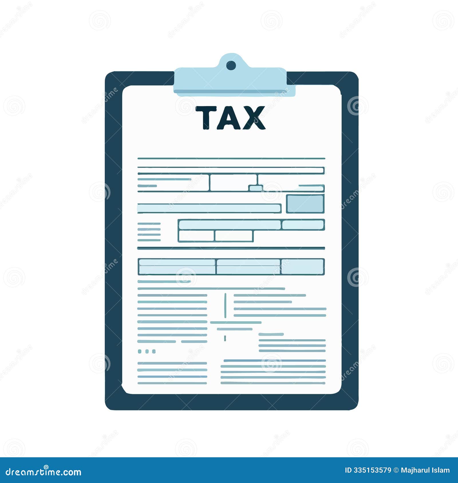Tax Declaration Form Vector Illustration Stock Illustration ...
