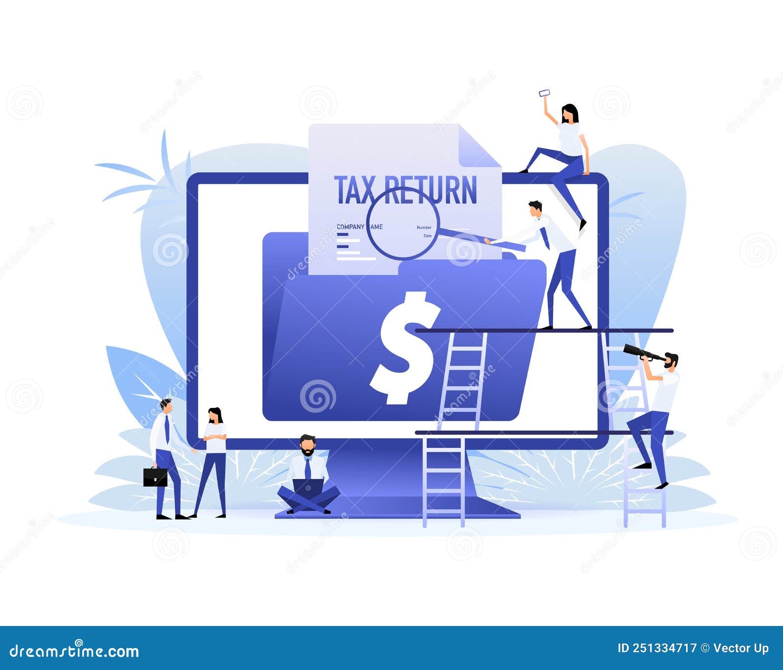 Tax Deduction. Concept of Tax Return, Optimization. Vector Illustration ...