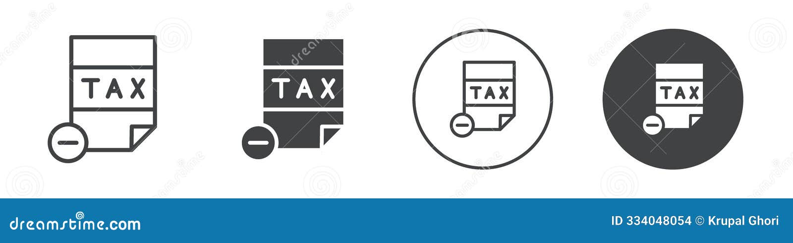Tax Deduction Icon Vector Logo Outline Stock Vector - Illustration of ...