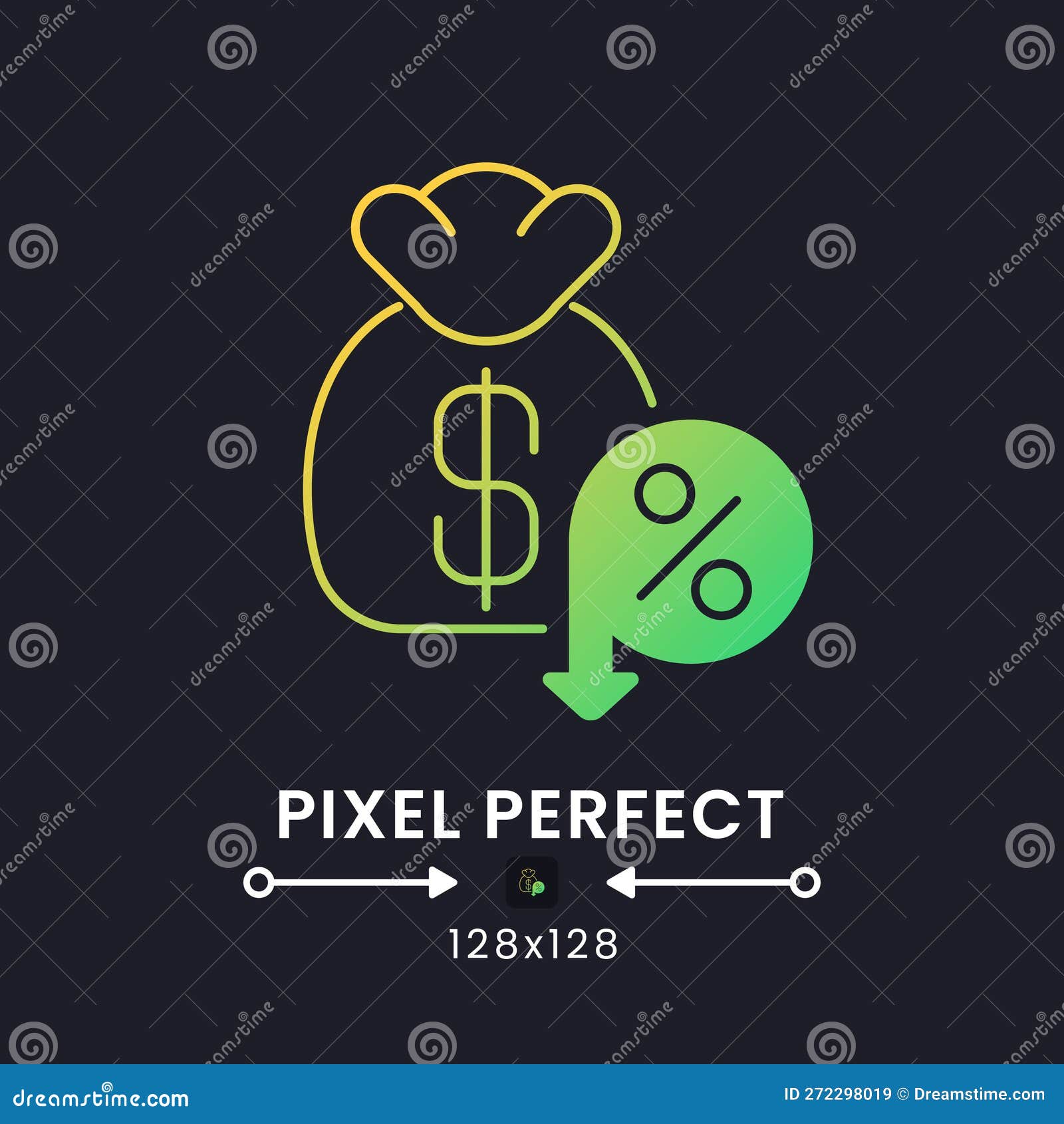 Tax Deductions Yellow Solid Gradient Desktop Icon on Black Stock Vector ...