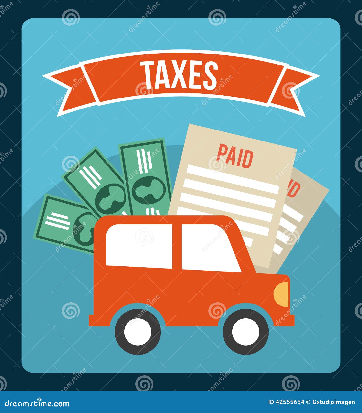 Tax design stock vector. Illustration of account, sign - 42555654