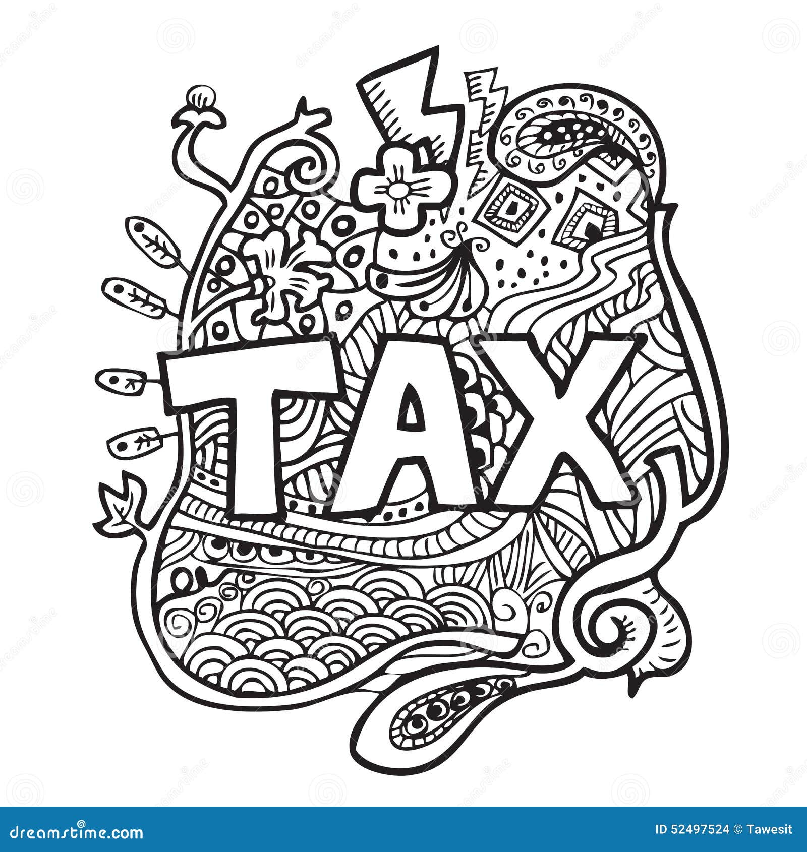 Income Tax Coloring Pages Sketch Coloring Page