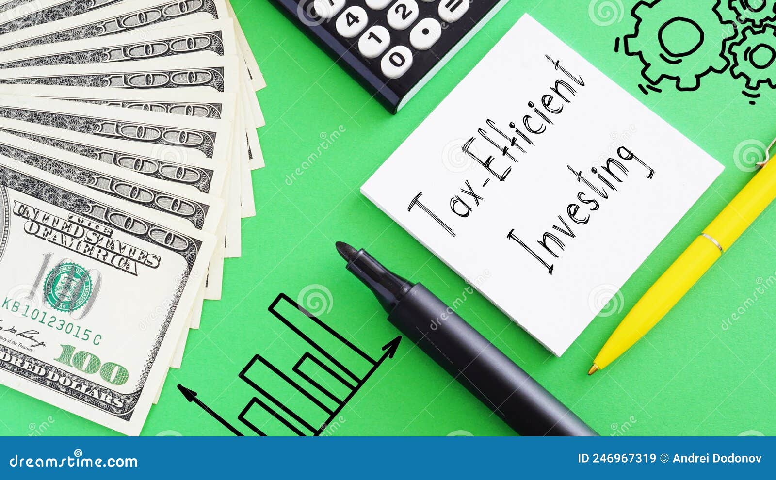 Tax-Efficient Investing is Shown Using the Text Stock Image - Image of ...