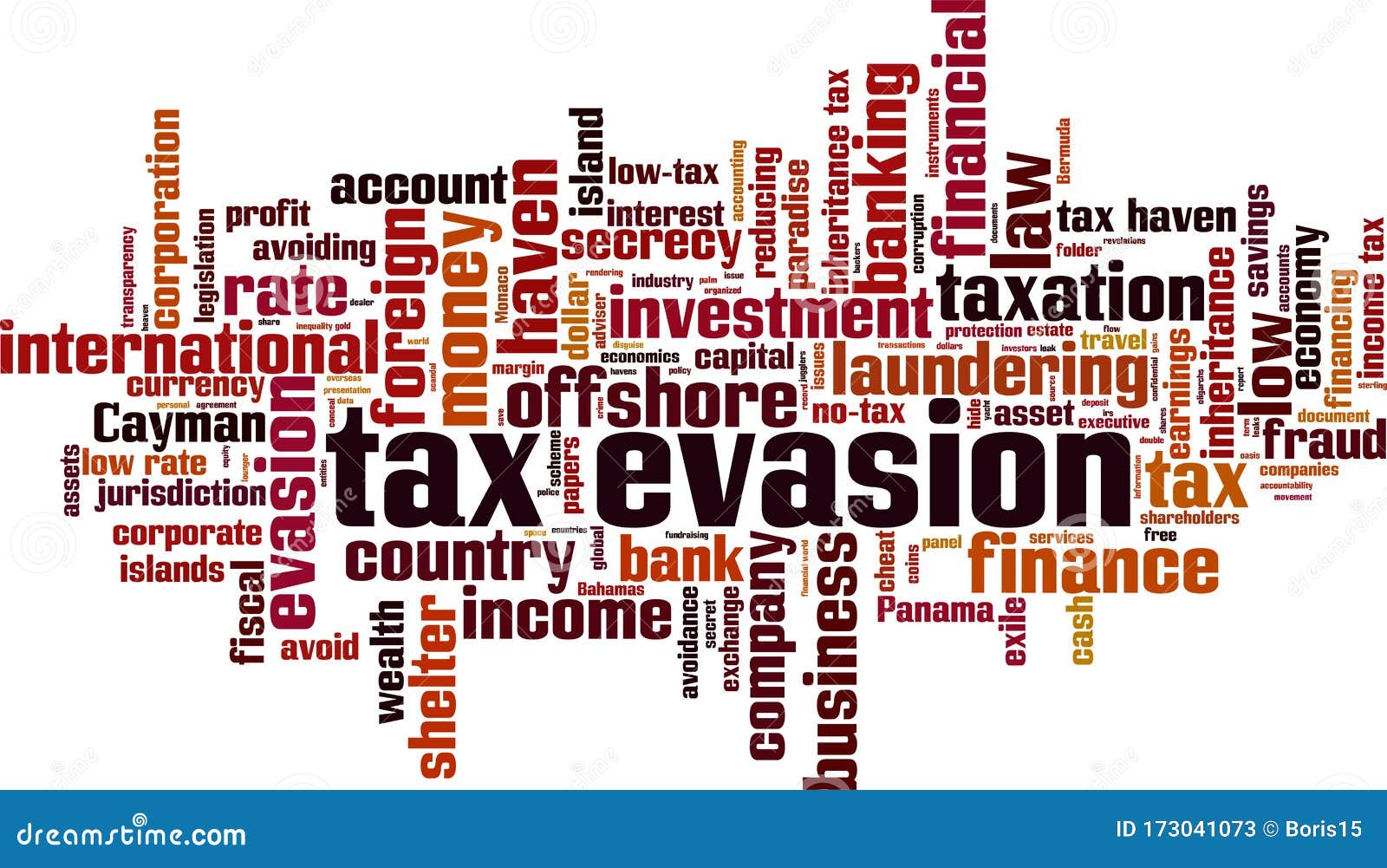 Tax evasion word cloud stock vector. Illustration of avoid - 173041073