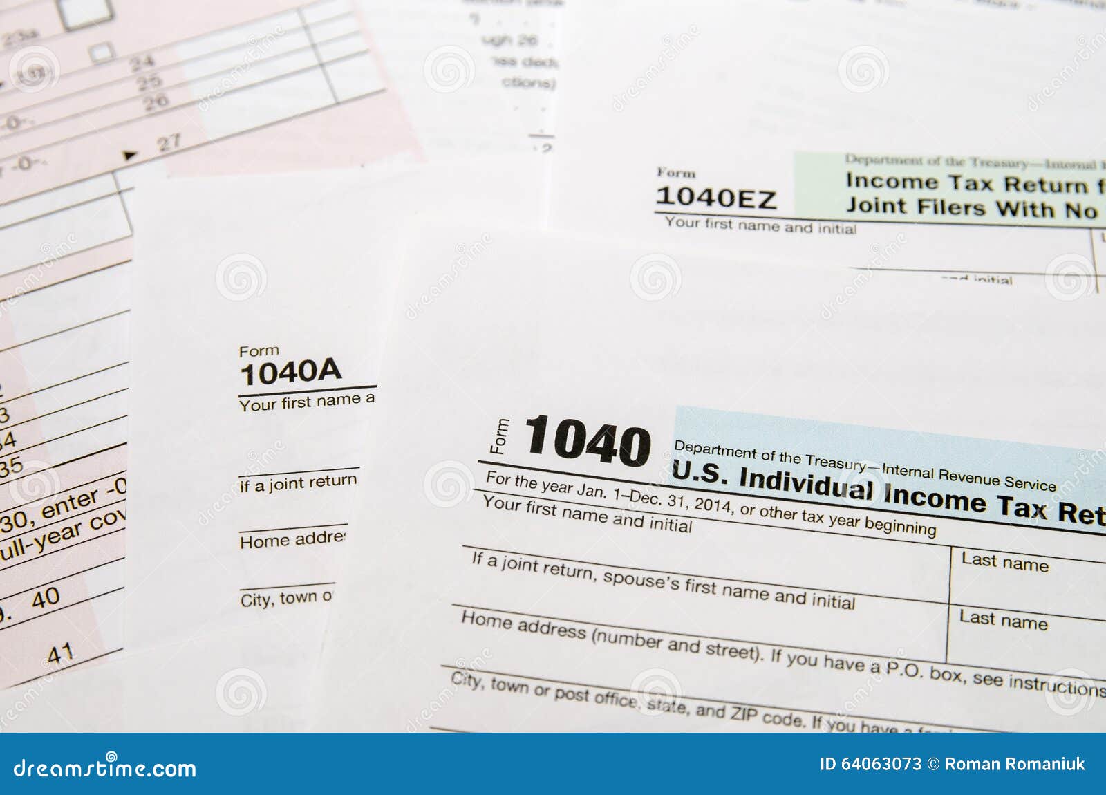 Tax Form 1040 editorial stock photo. Image of close, 1040 - 64063073
