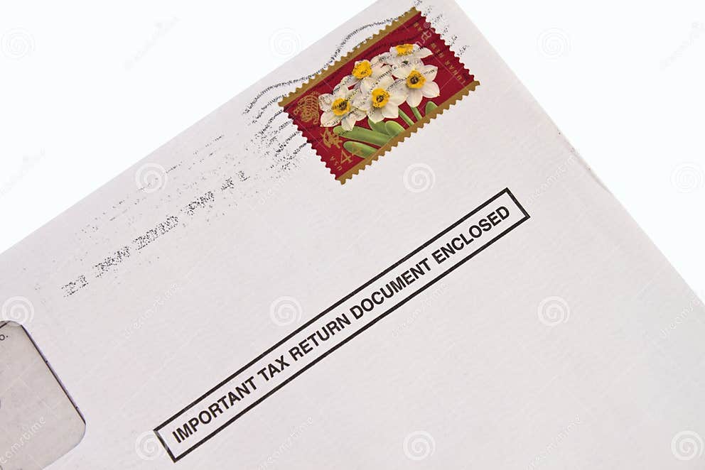 Tax form in envelope editorial image. Image of year, filing - 17745415