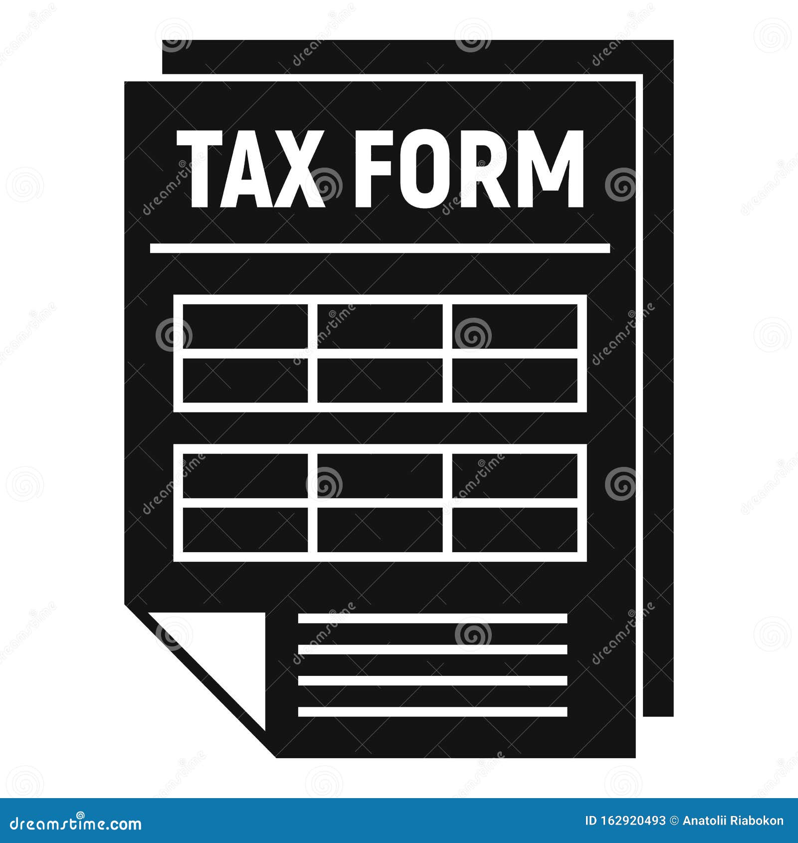 Tax Form Icon, Simple Style Stock Vector - Illustration of accountant ...