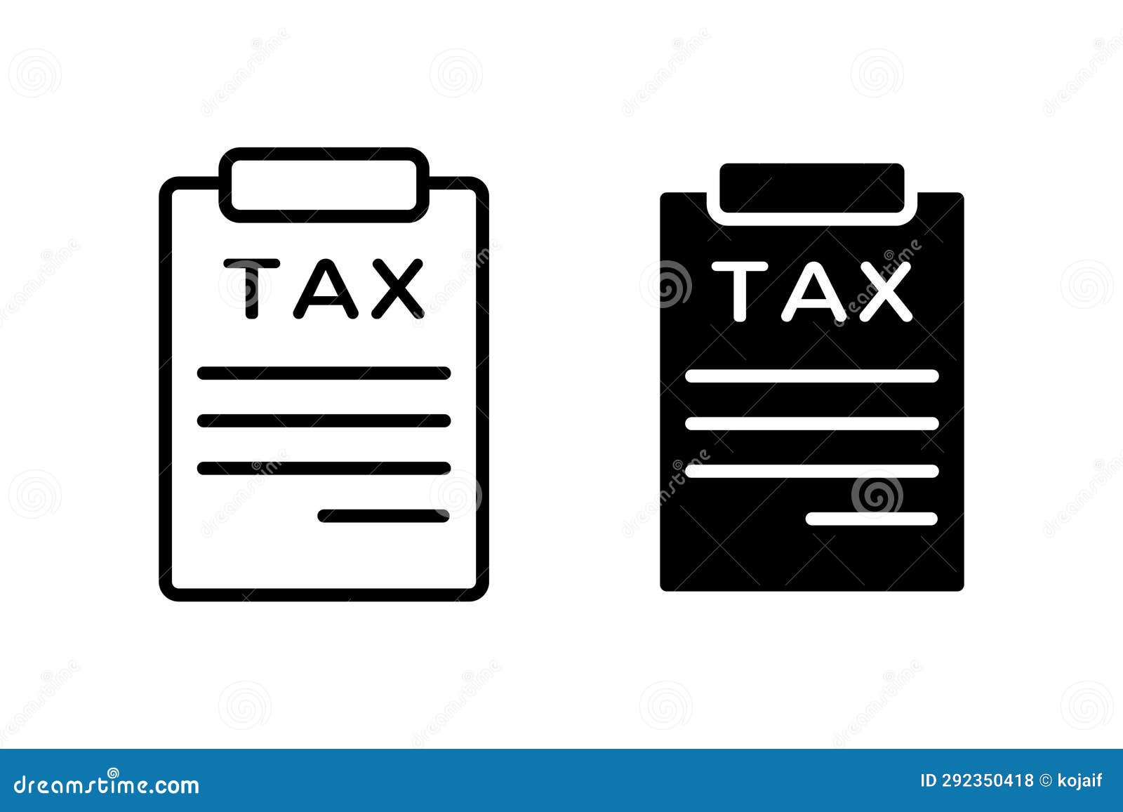 Tax Form Icon Vector Set. Tax Document Symbol. Taxation Stock Vector ...