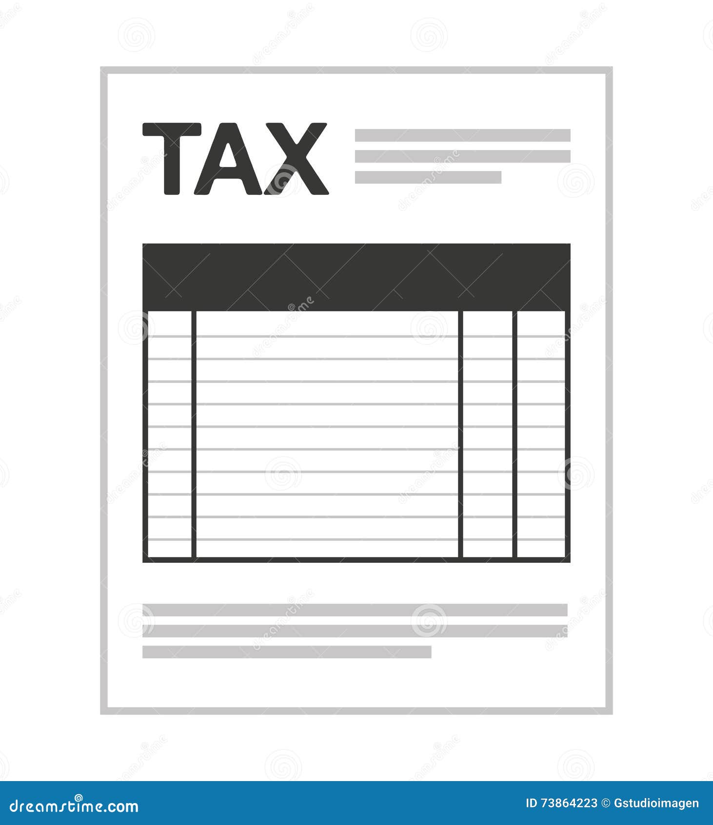 Tax Form Isolated Icon Design Stock Illustration - Illustration of ...