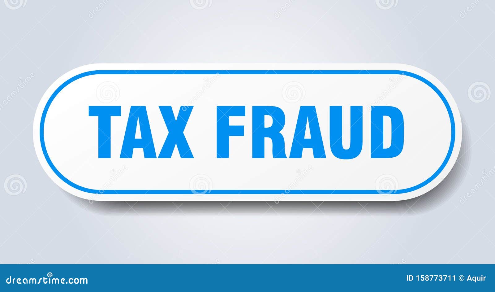 Tax Fraud Sticker Stock Vector Illustration Of Banner 158773711