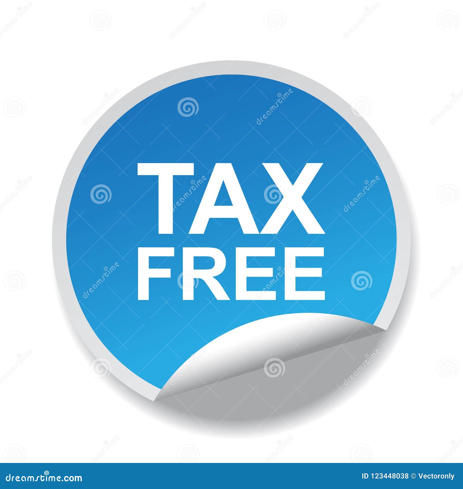 Tax free label stock illustration. Illustration of abstract - 123448038