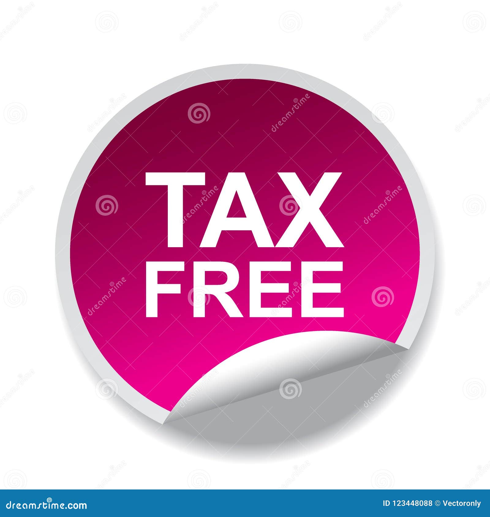 Tax free label stock illustration. Illustration of cardboard - 123448088