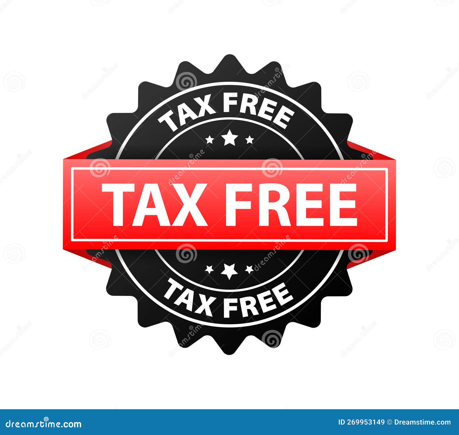 Tax Free Red Label. Tax Free Icon Stock Vector - Illustration of grunge ...