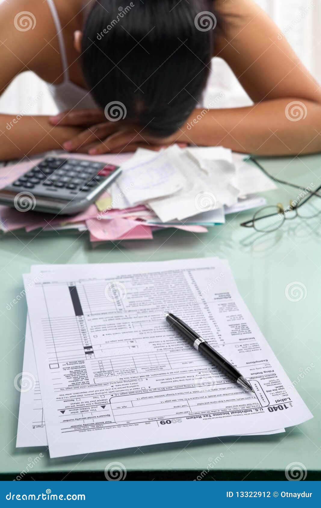 Tax from and Frustated Woman Stock Photo - Image of people, woman: 13322912