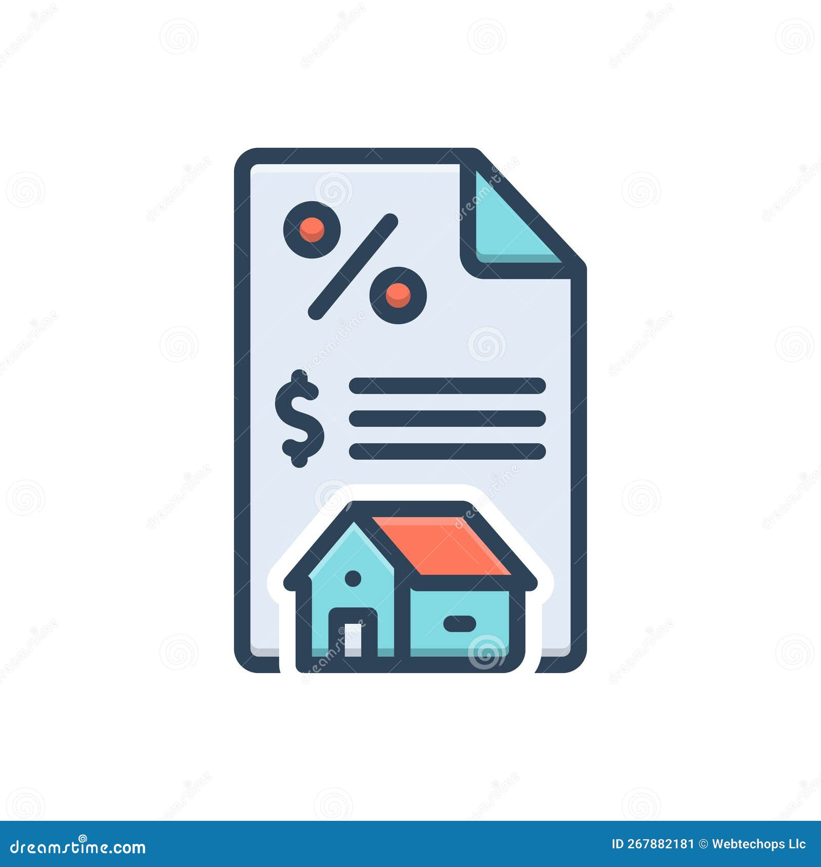 Color Illustration Icon for Tax, Placement and Percentage Stock Vector ...