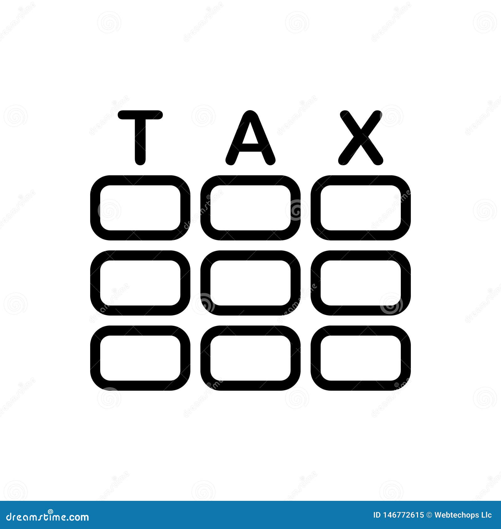 Black Solid Icon for Tax, Taxation and Managment Stock Vector ...