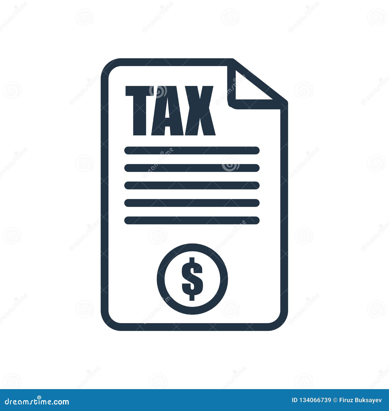 Tax Icon Vector Isolated on White Background, Tax Sign Stock Vector ...
